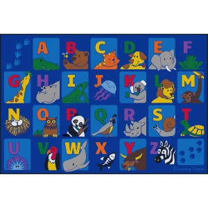 Buy Learning Carpets Alphabet Animals Classroom Rug, 72in x 108in at S ...