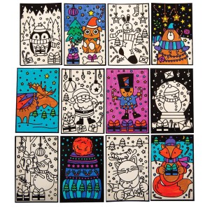 Buy Tis the Season Velvet Art Mini Posters, 12 Designs, 4" x 6" (Pack ...